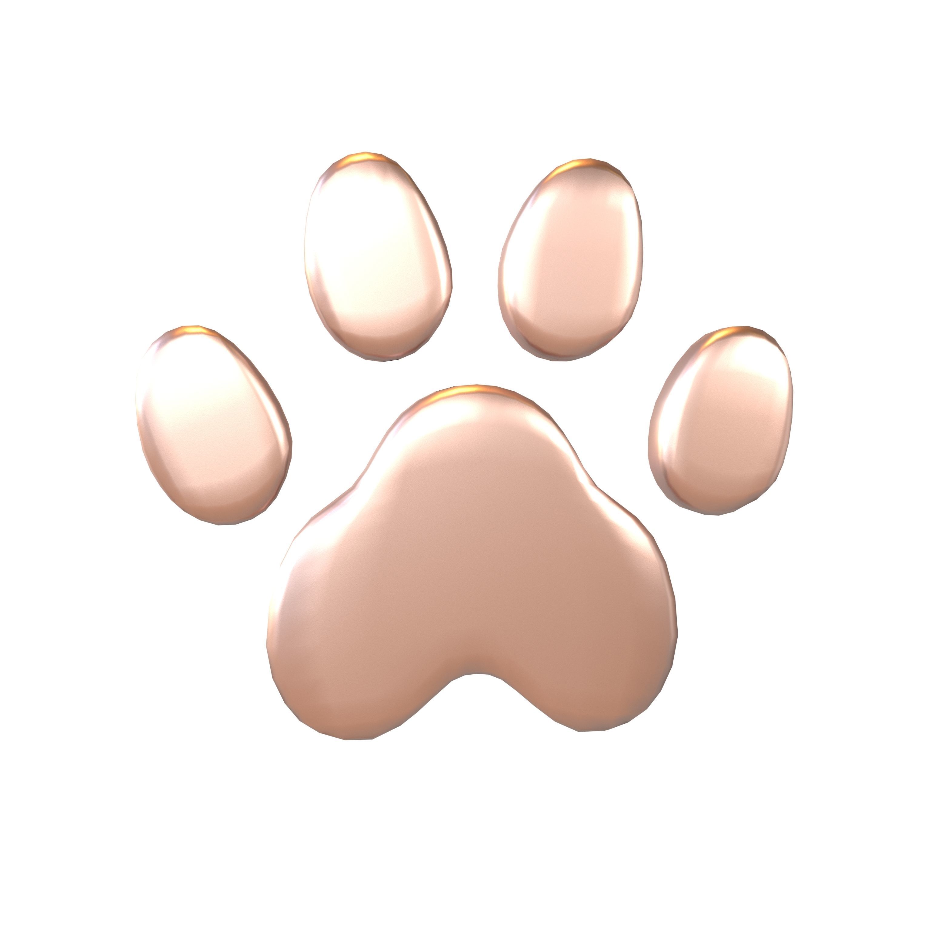 3D model Dog Paw Print v1 005 VR / AR / low-poly | CGTrader