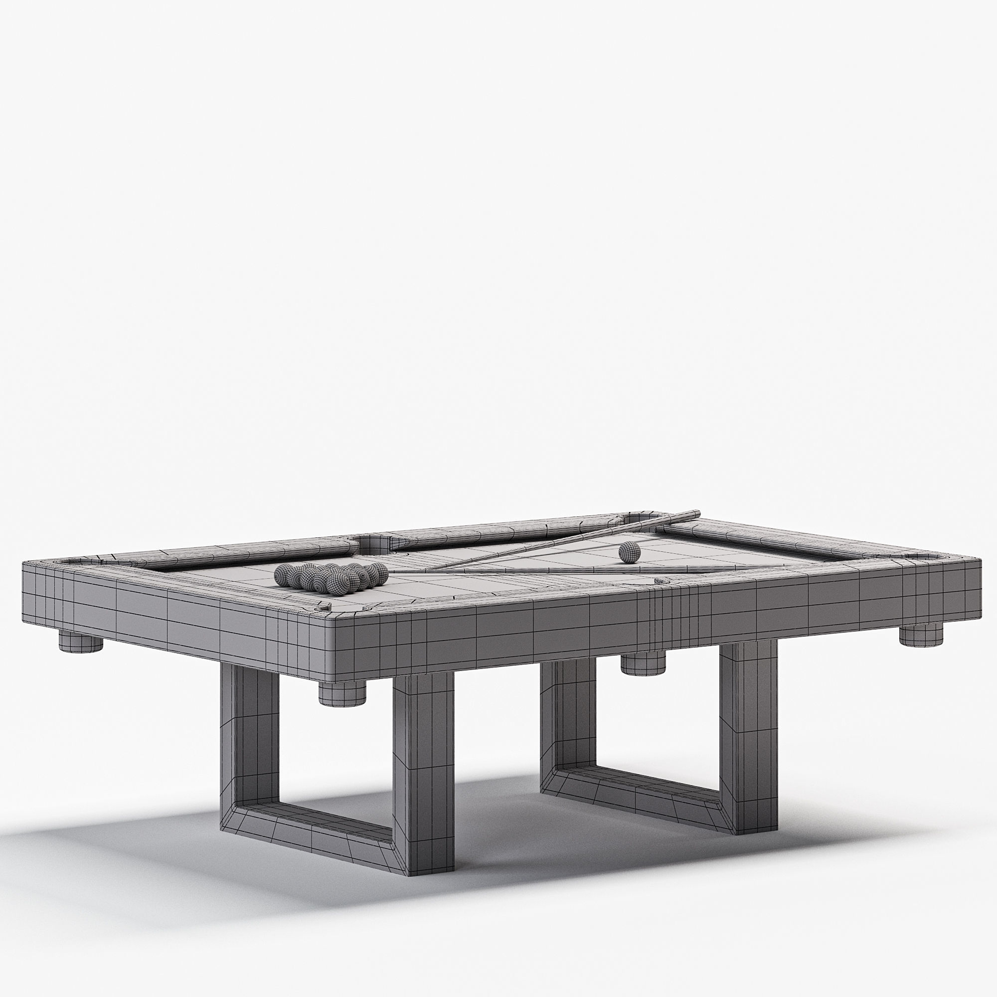 3D model Custom SoHo Outdoor Pool Table VR / AR / low-poly | CGTrader