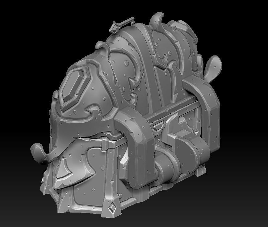Mountain chest 3d print 3D model 3D printable | CGTrader