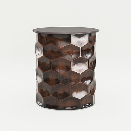 Metallic Side Table 3D model | CGTrader