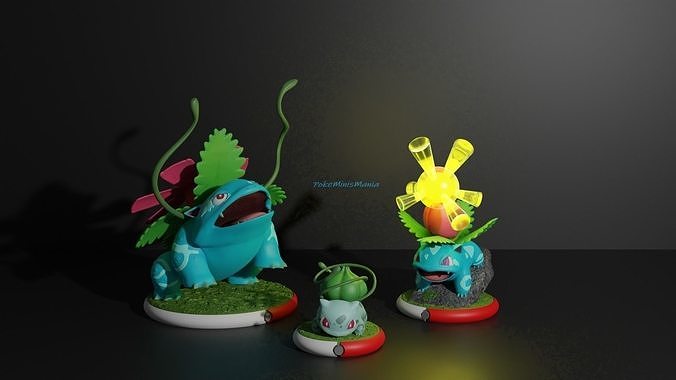 Clone Bulbasaur Ivysaur and Venusaur 3D print model 3D model 3D ...