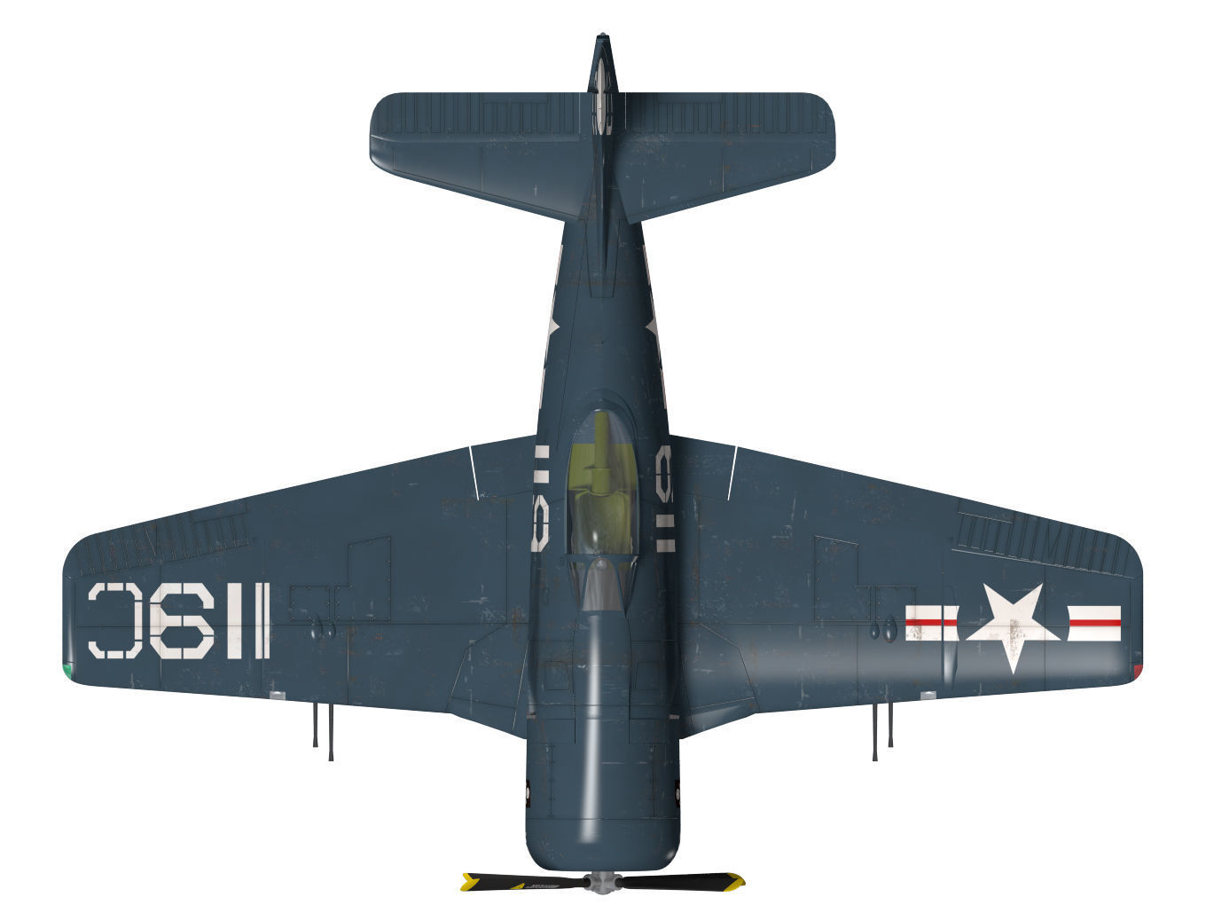 Grumman F8F F-2 Bearcat 3D model | CGTrader