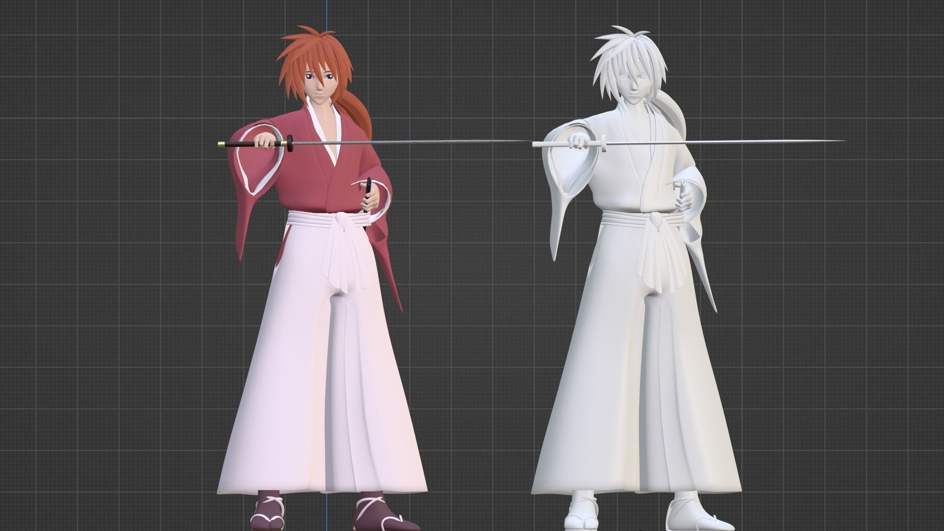Himura Kenshin - Rurouni Kenshin 3D model rigged | CGTrader