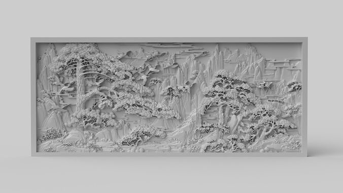 CNC Sculpted Traditional Asian Relief vol 8 3D model 3D printable ...