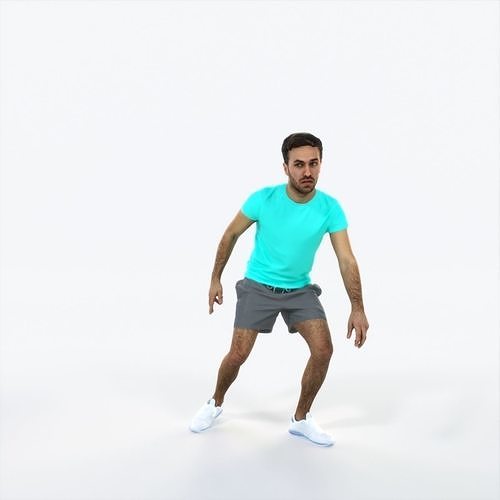 3D model Flow 09L Football Changing Direction Sports Man VR / AR / low ...