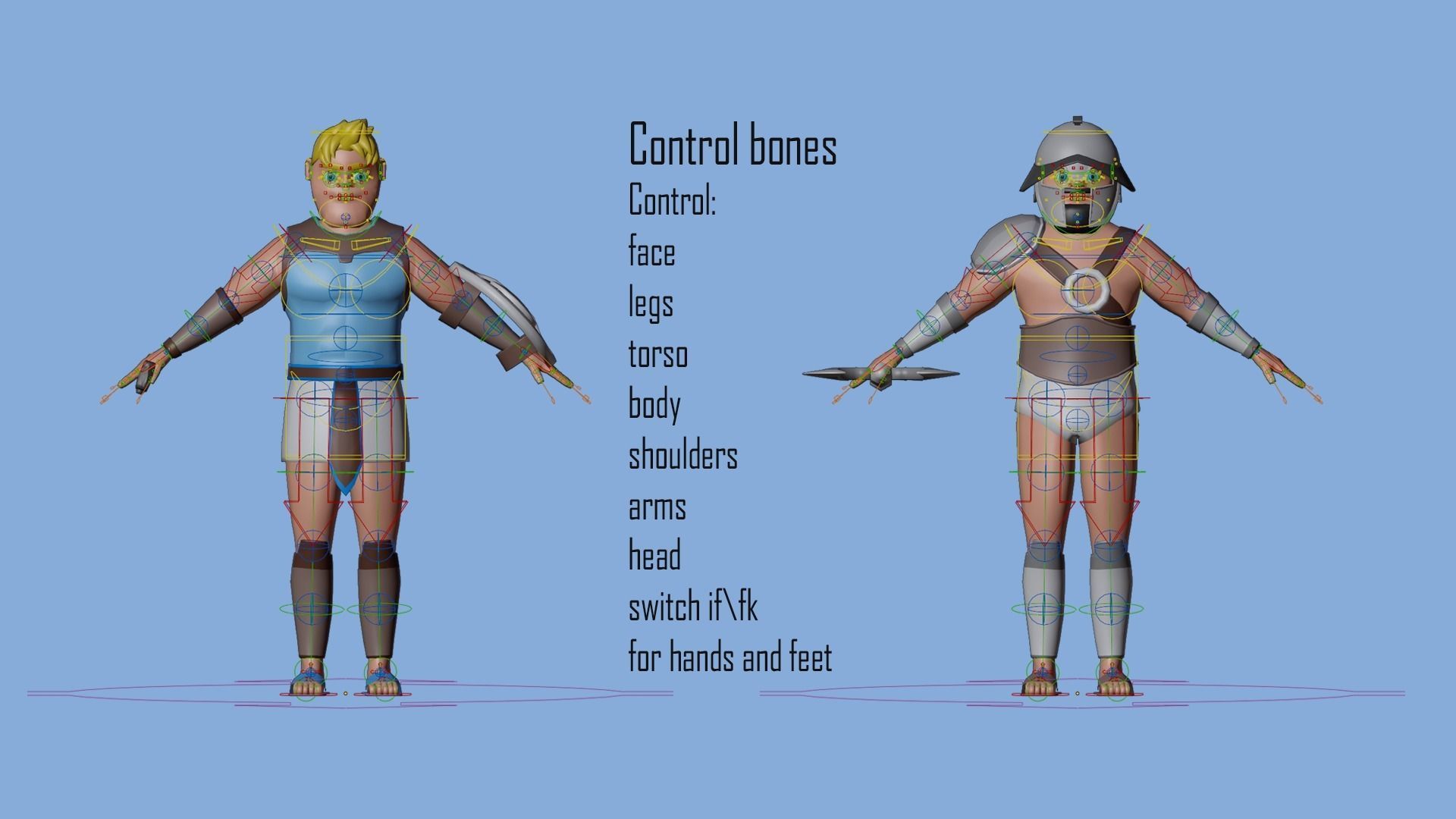 3D model Cartoon characters gladiators VR / AR / low-poly | CGTrader