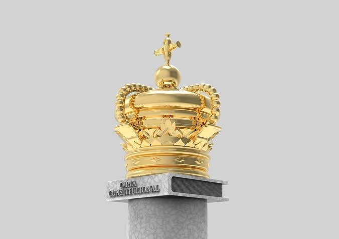Crown on Pillar 3D model 3D printable | CGTrader