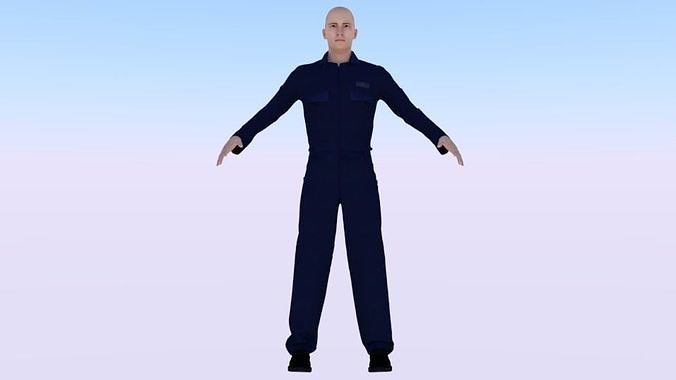 3D model Male Mechanic VR / AR / low-poly | CGTrader