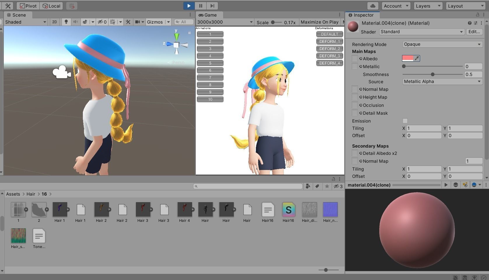 3D model Hair with Hat Zepeto 3D Modeling Unity Prefab FBX VR / AR ...