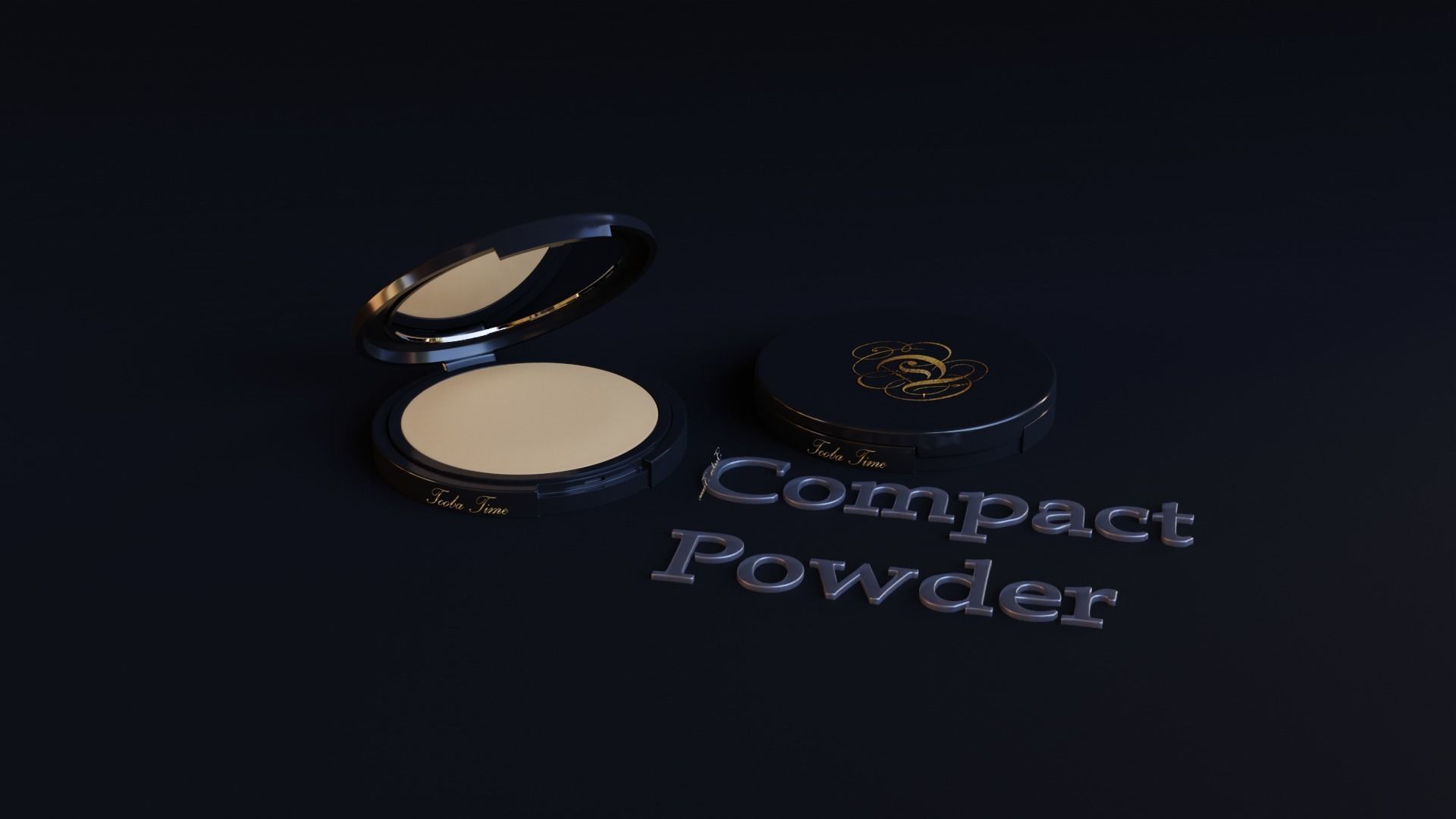 3D Realistic Compact powder cosmetic 3D model | CGTrader