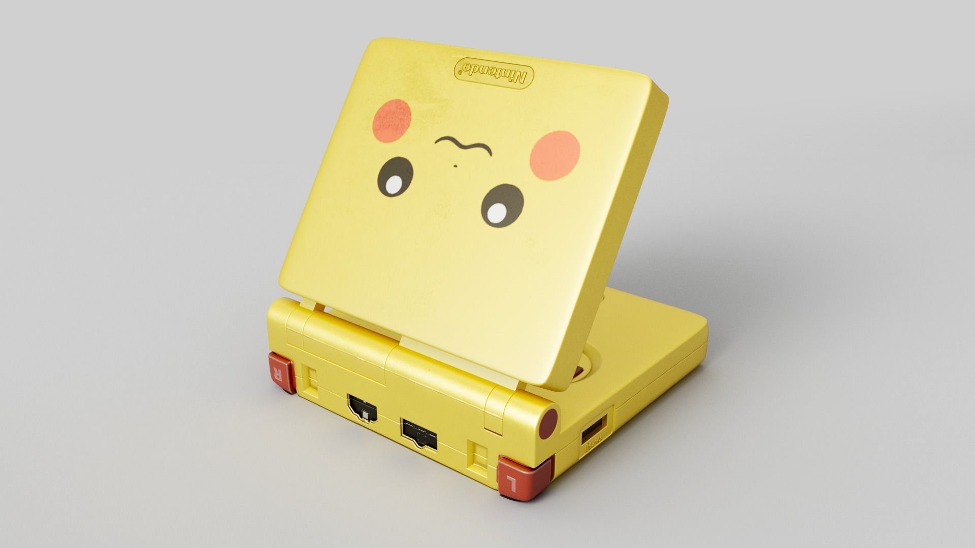 Gameboy Advance SP Collector Pikachu 3D model | CGTrader