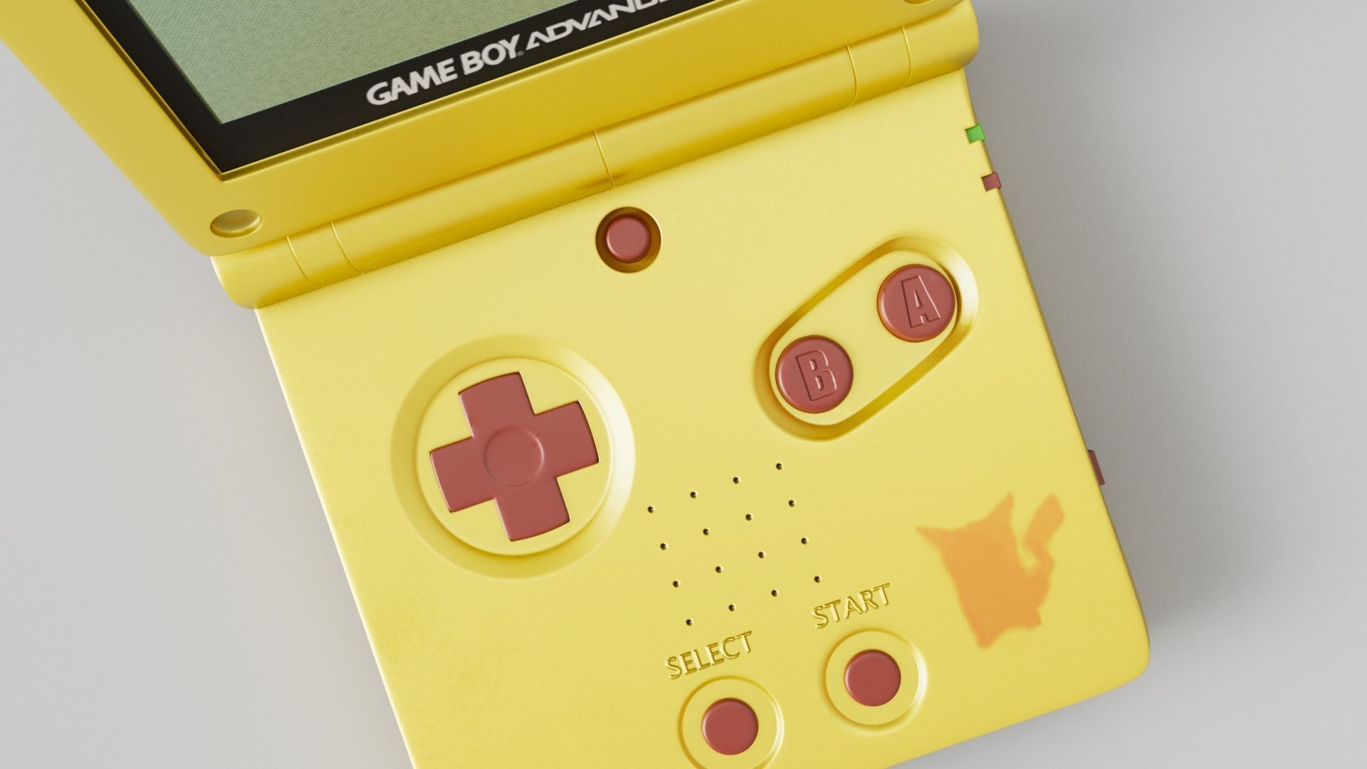 Gameboy Advance SP Collector Pikachu 3D model | CGTrader