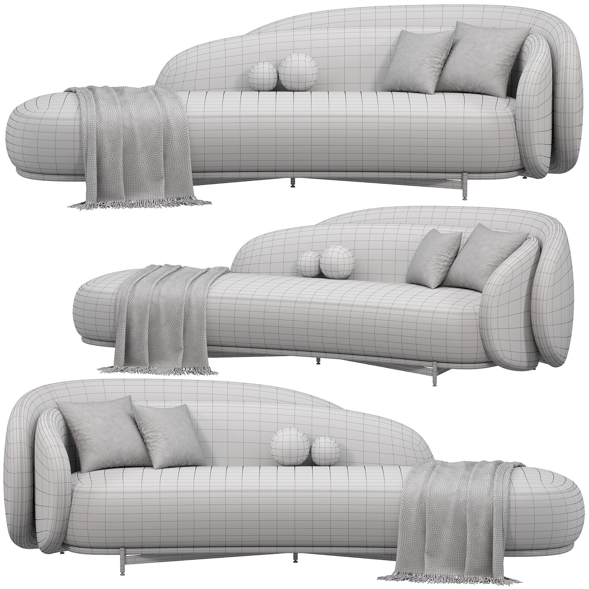 LAYERED BACK SOFA BY southhillhome 3D model | CGTrader