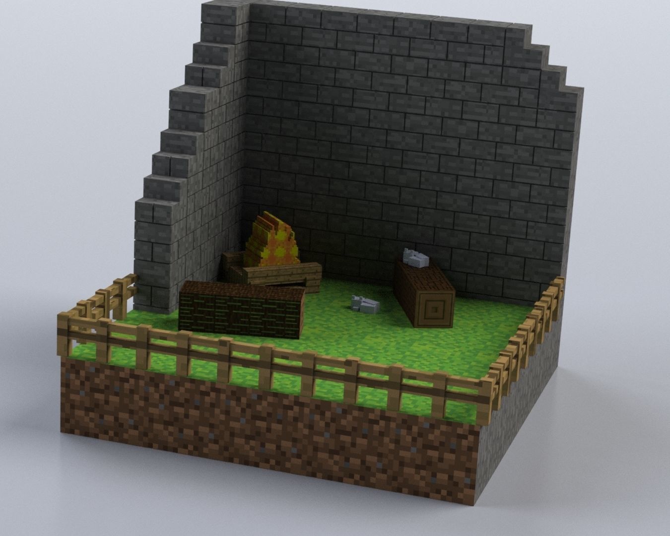 Minecraft Lamp 3D model 3D printable | CGTrader