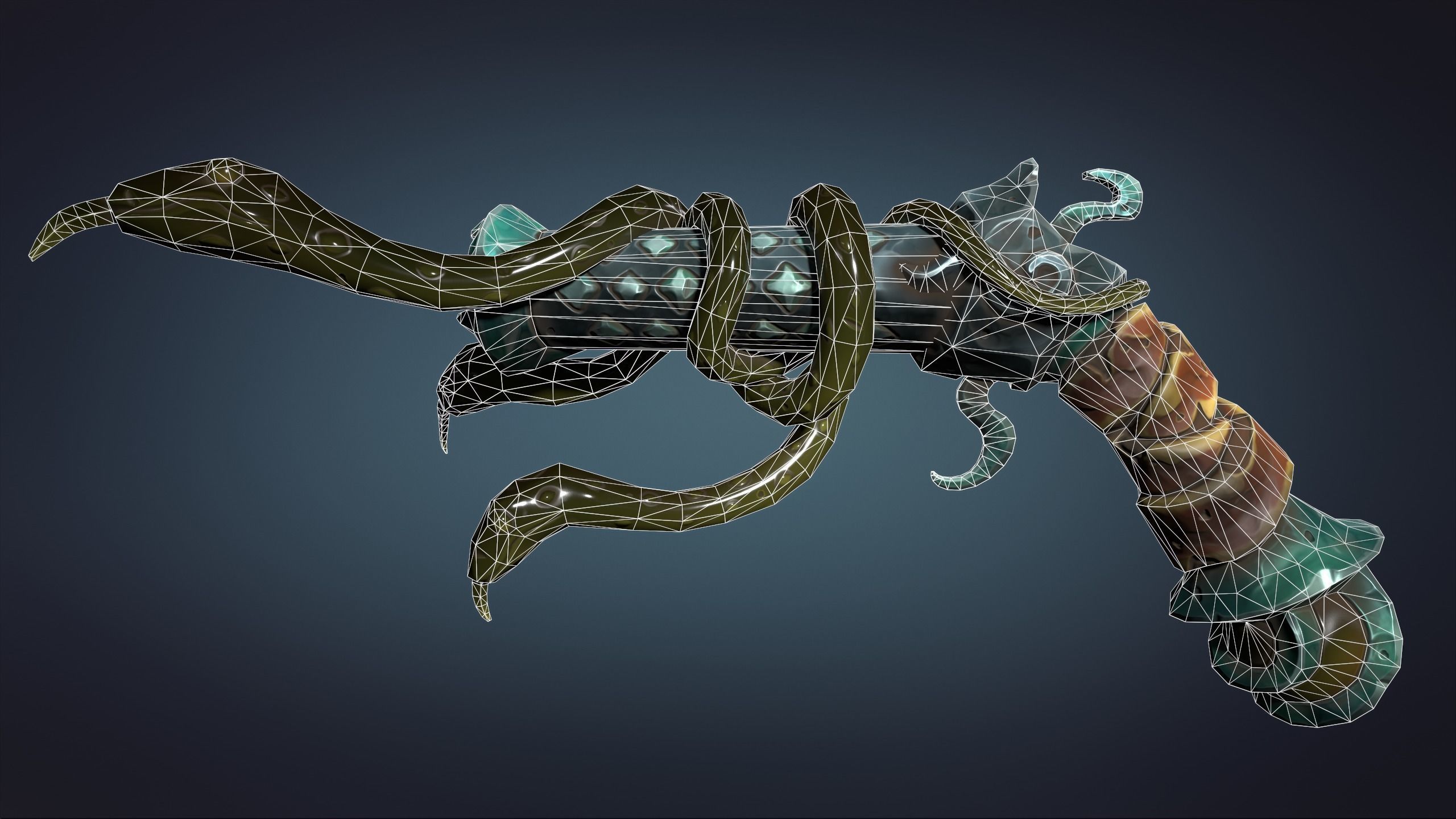 3D model Snake pistol VR / AR / low-poly | CGTrader