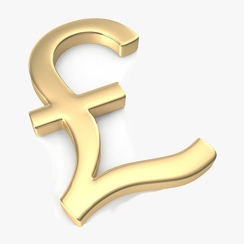 Gold Pound Sterlin 3D model | CGTrader