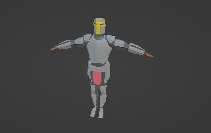3D model low-poly knight VR / AR / low-poly | CGTrader