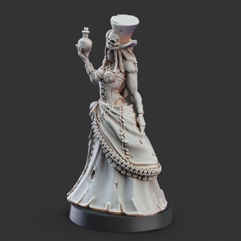 Potion Lady - 3D Printable TTRPG - PRESUPPORTED - 32mm Scale 3D model ...