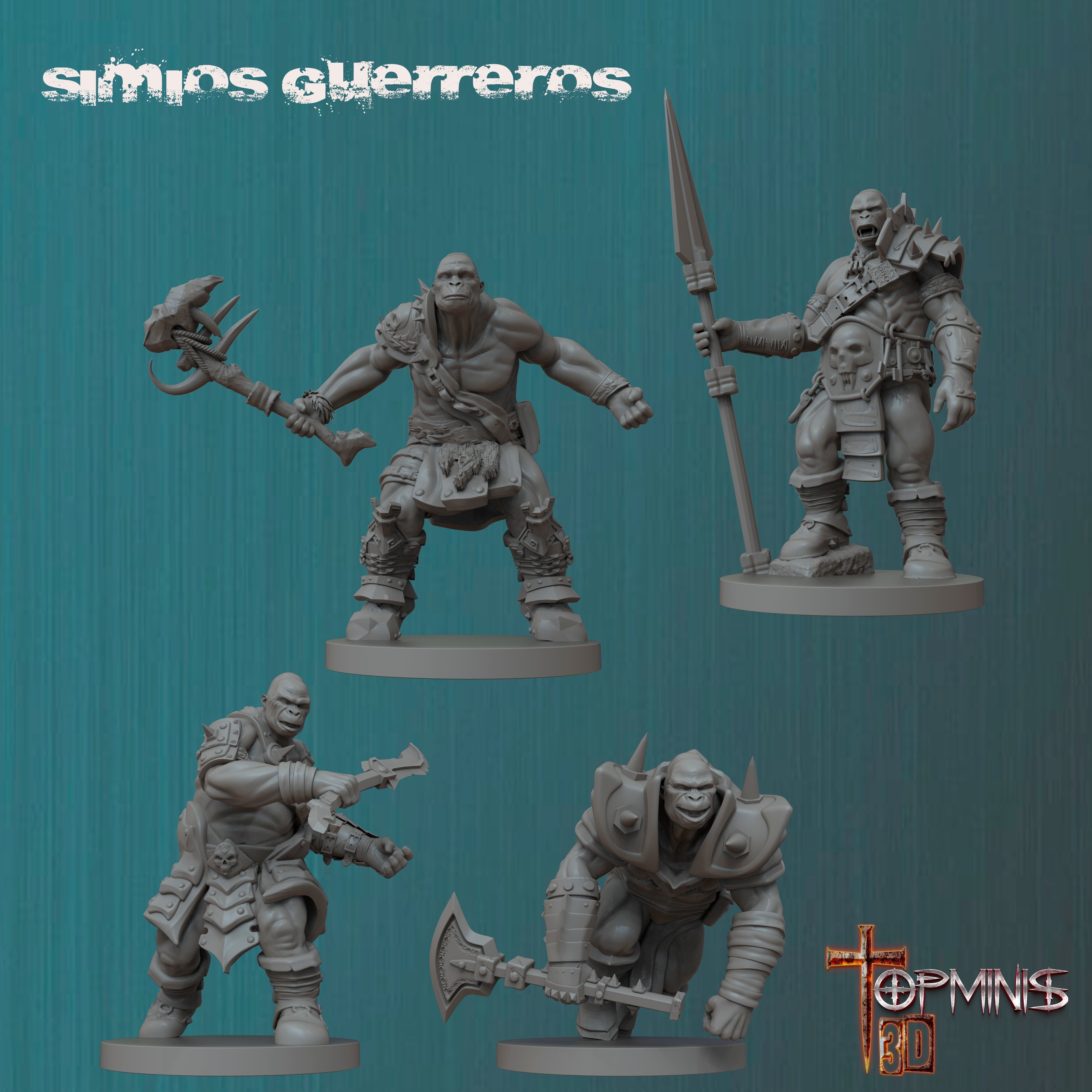 APES MEN 3D model 3D printable | CGTrader