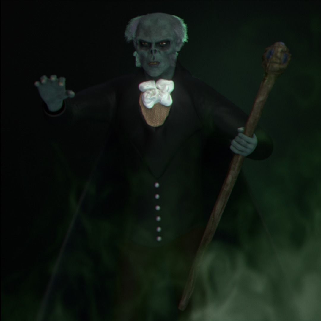 Butler Zombie Haunted Ghost - Exclusive Original 3D Model 3D model ...