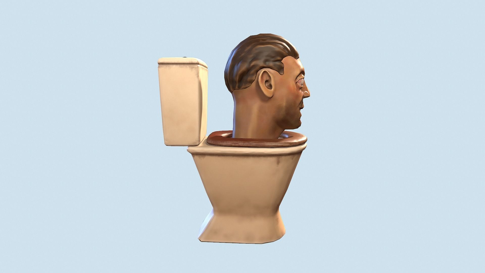 3D model Skibidi toilet head stylized VR / AR / low-poly | CGTrader