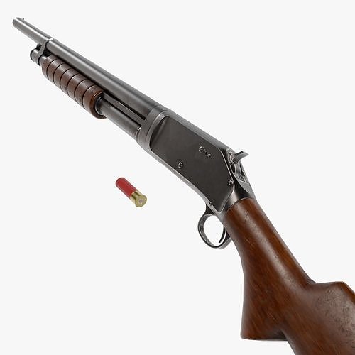 3D model Winchester 1897 riot VR / AR / low-poly | CGTrader