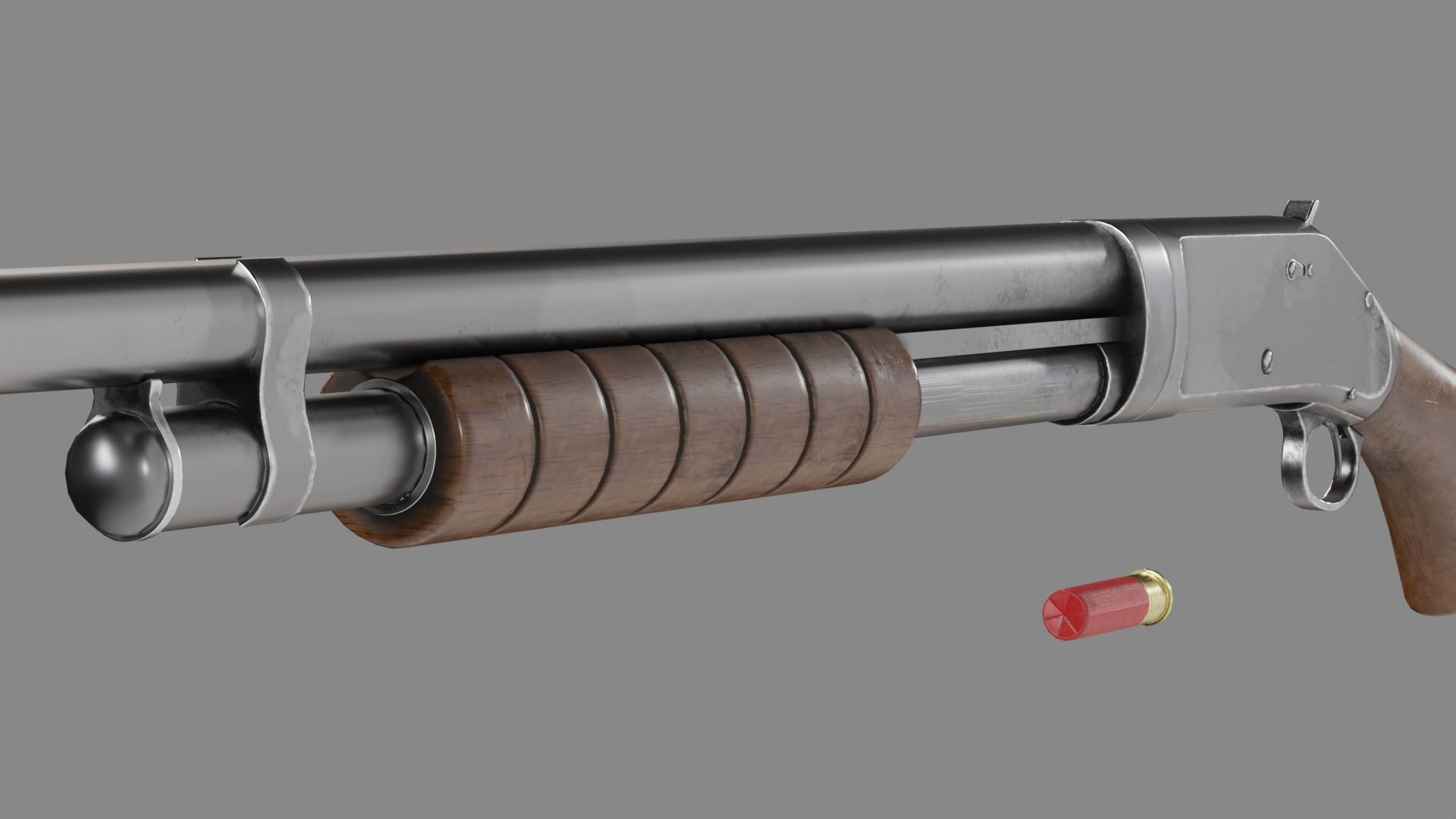 3D model Winchester 1897 riot VR / AR / low-poly | CGTrader