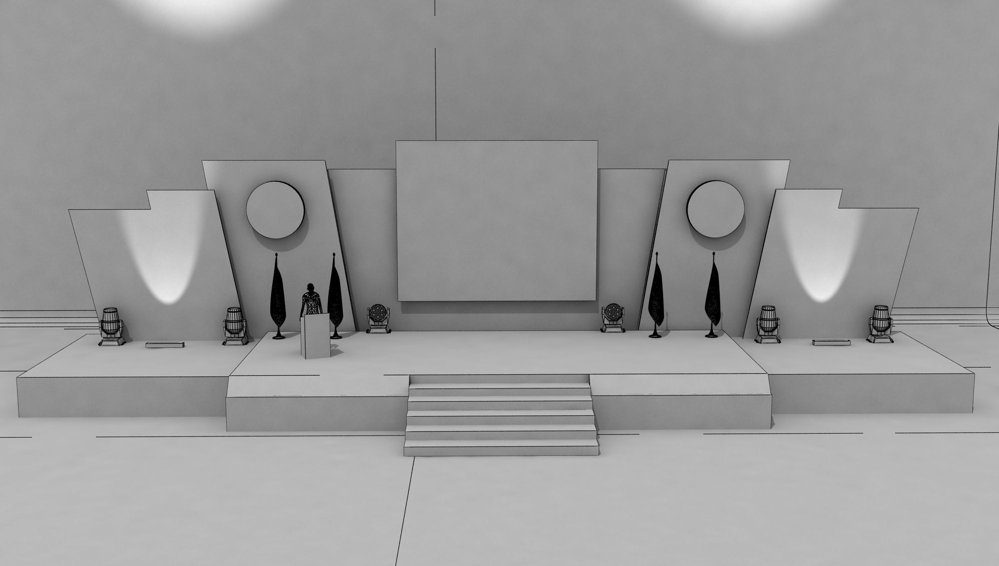 Stage Decor 034 3D model | CGTrader