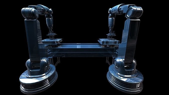 Robotic arm console Robotic automation Chip manufacturing 3D model ...