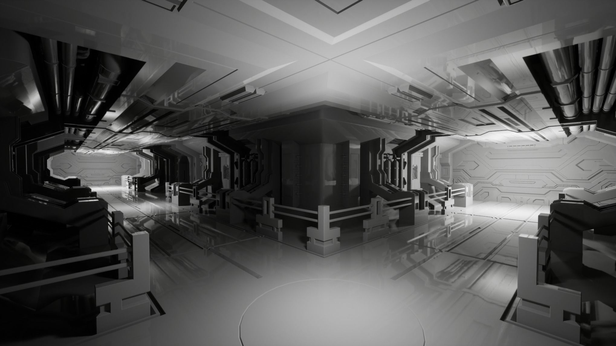 Modular Sci-fi Corridor Kitbash - 3ds Max and UE5 3D model | CGTrader