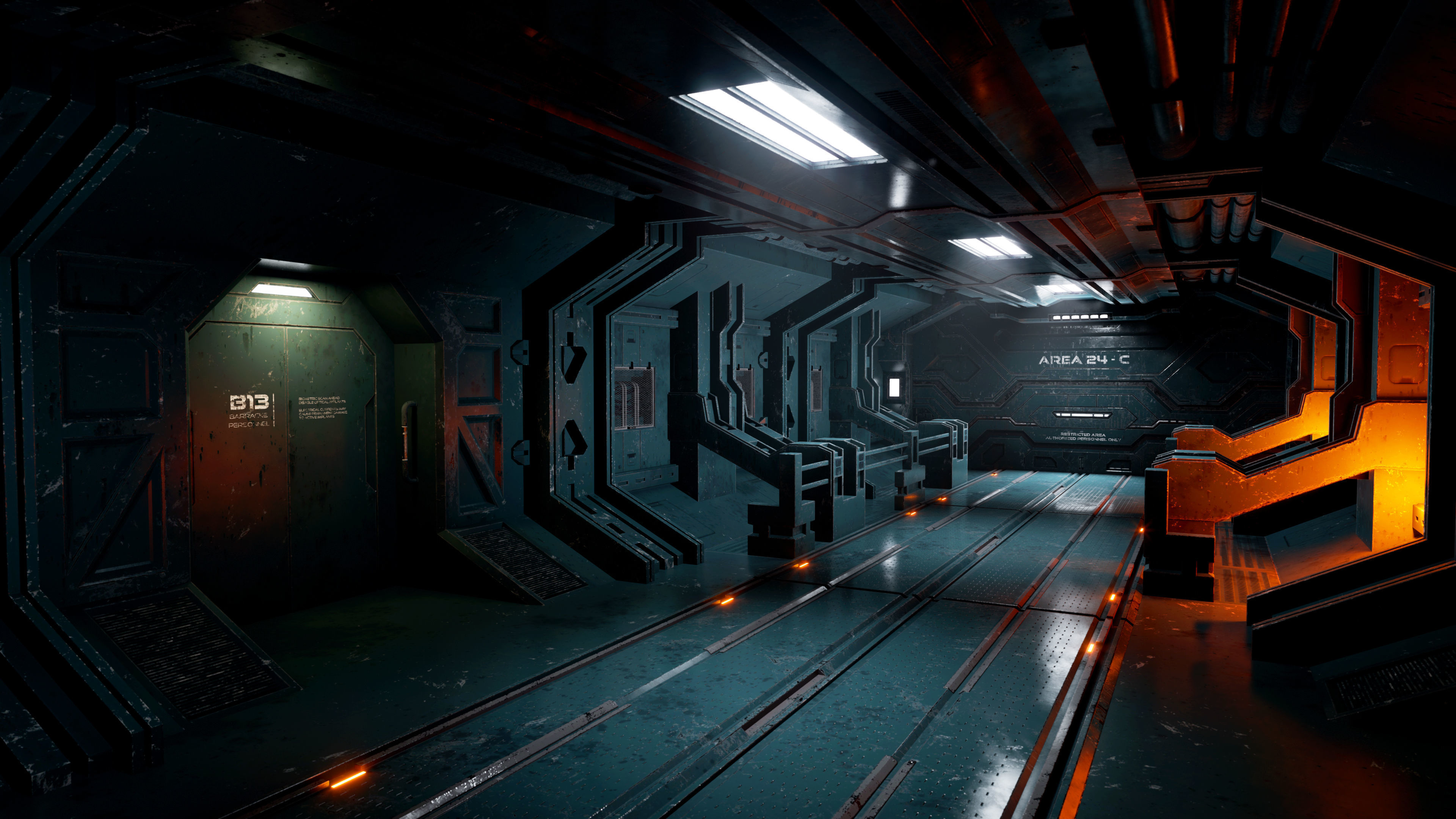 Modular Sci-fi Corridor Kitbash - 3ds Max and UE5 3D model | CGTrader