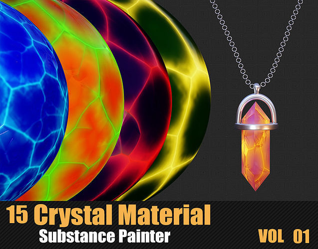 15 Crystal Materials In Substance Painter Texture | CGTrader