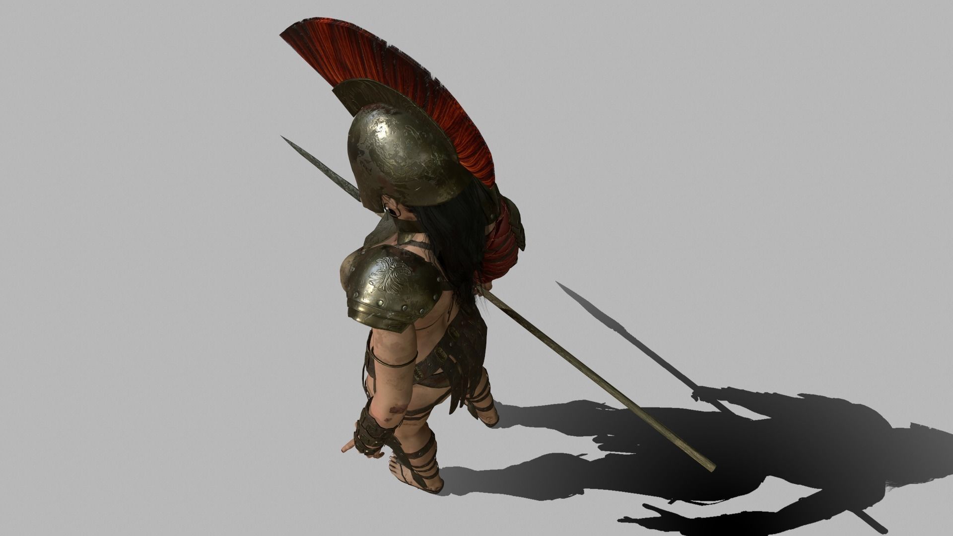 3D model Female Gladiator VR / AR / low-poly | CGTrader