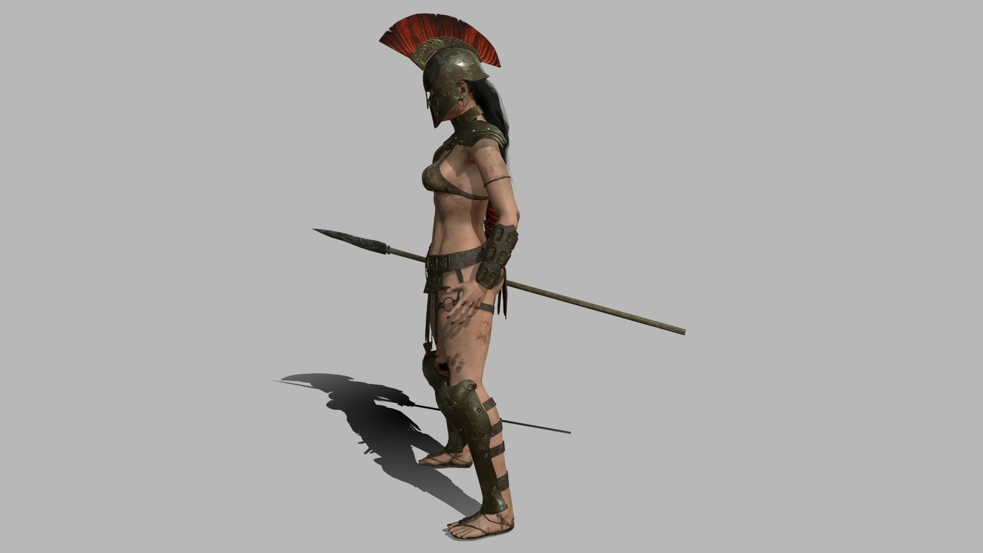 3D model Female Gladiator VR / AR / low-poly | CGTrader