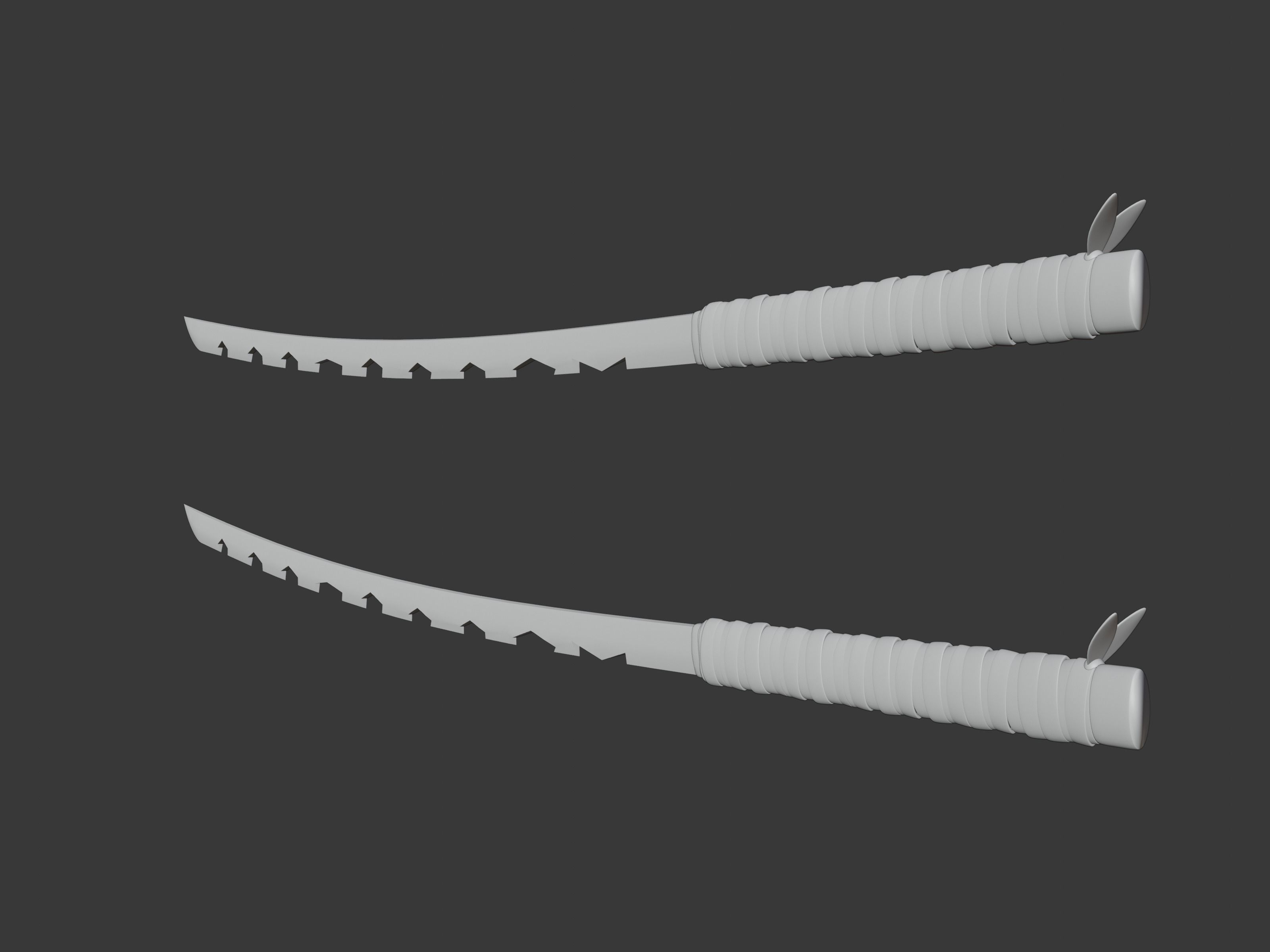 Inosuke Sword - Demon Slayer kimetsu no yaiba Low-poly 3D model 3D ...