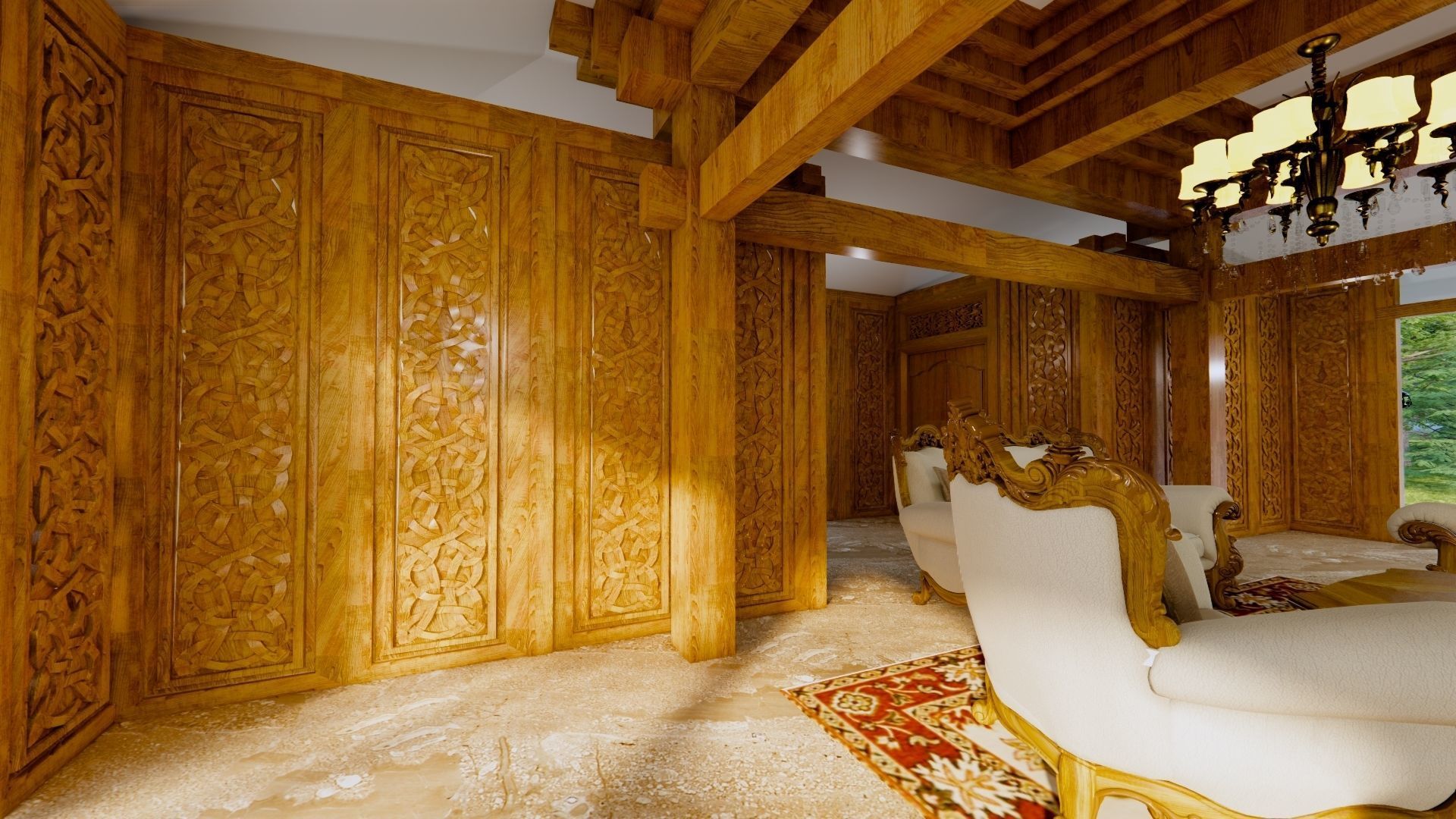 3D model Joglo Traditional Java Wood House Design VR / AR / low-poly ...