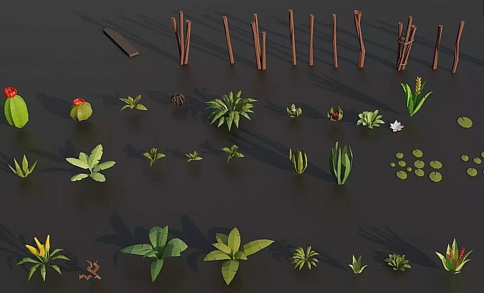 low poly nature pack 3D model | CGTrader