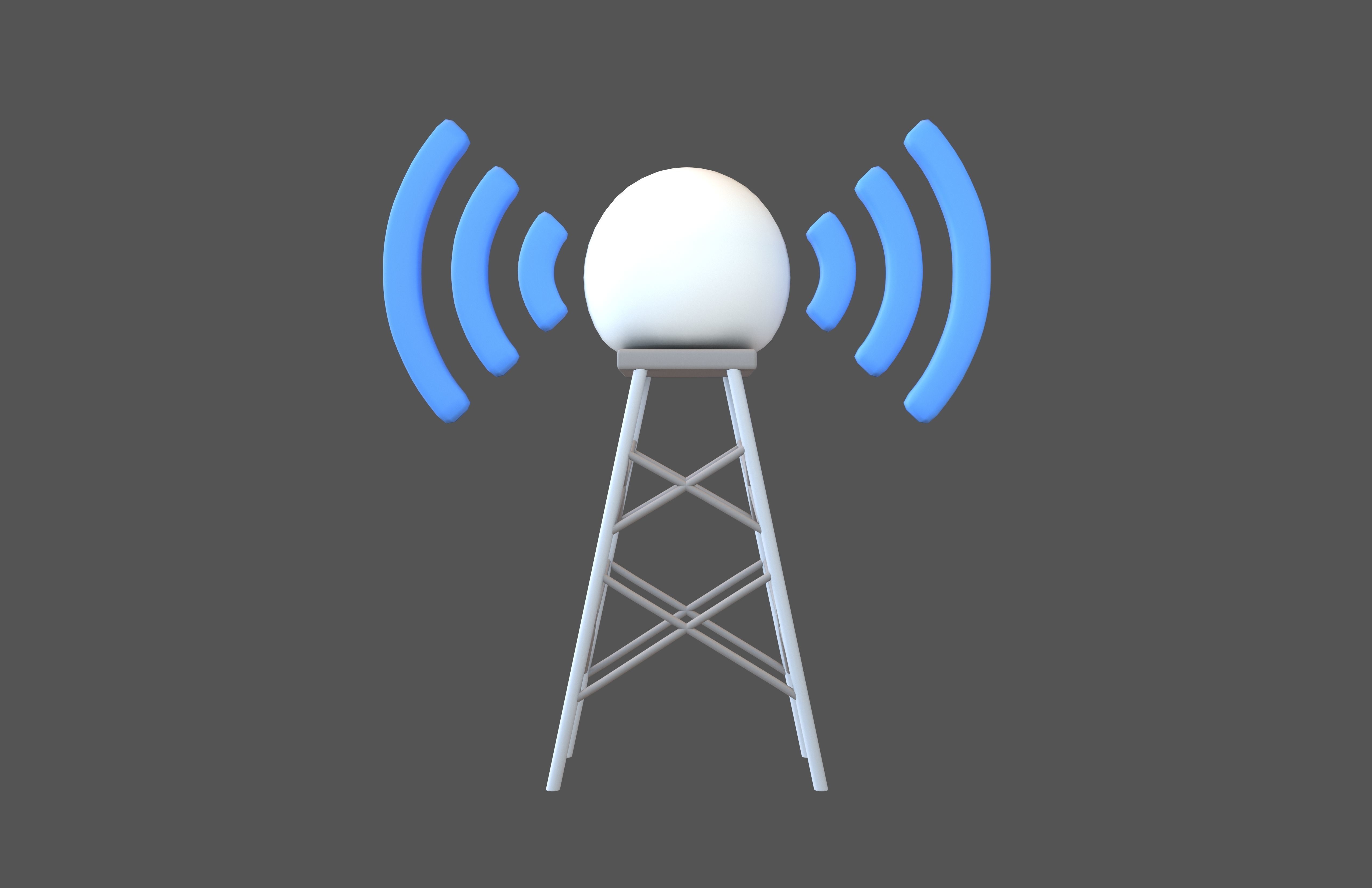 3D model Signal Tower Icon v1 001 VR / AR / low-poly | CGTrader