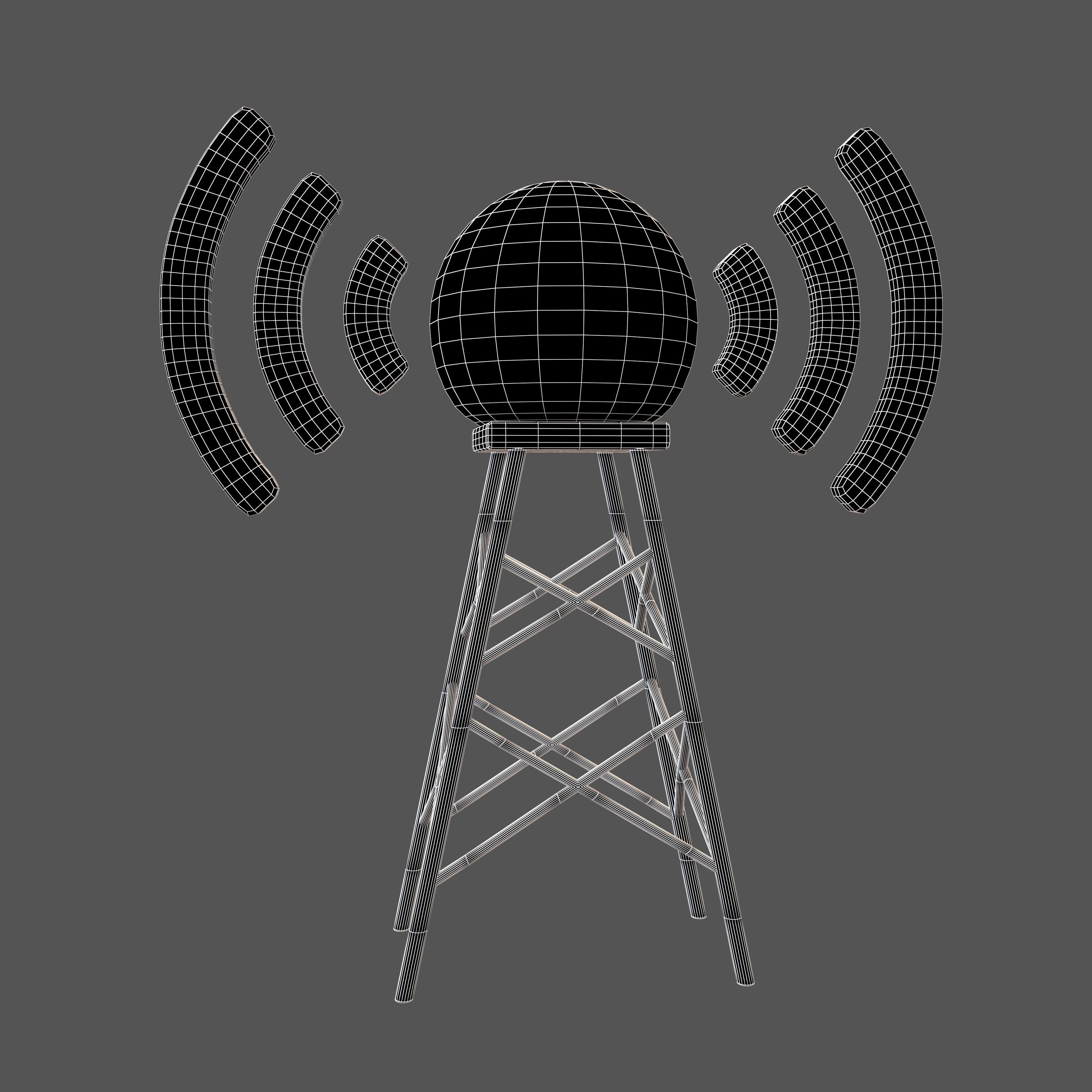 3D model Signal Tower 5G Icon v1 001 VR / AR / low-poly | CGTrader