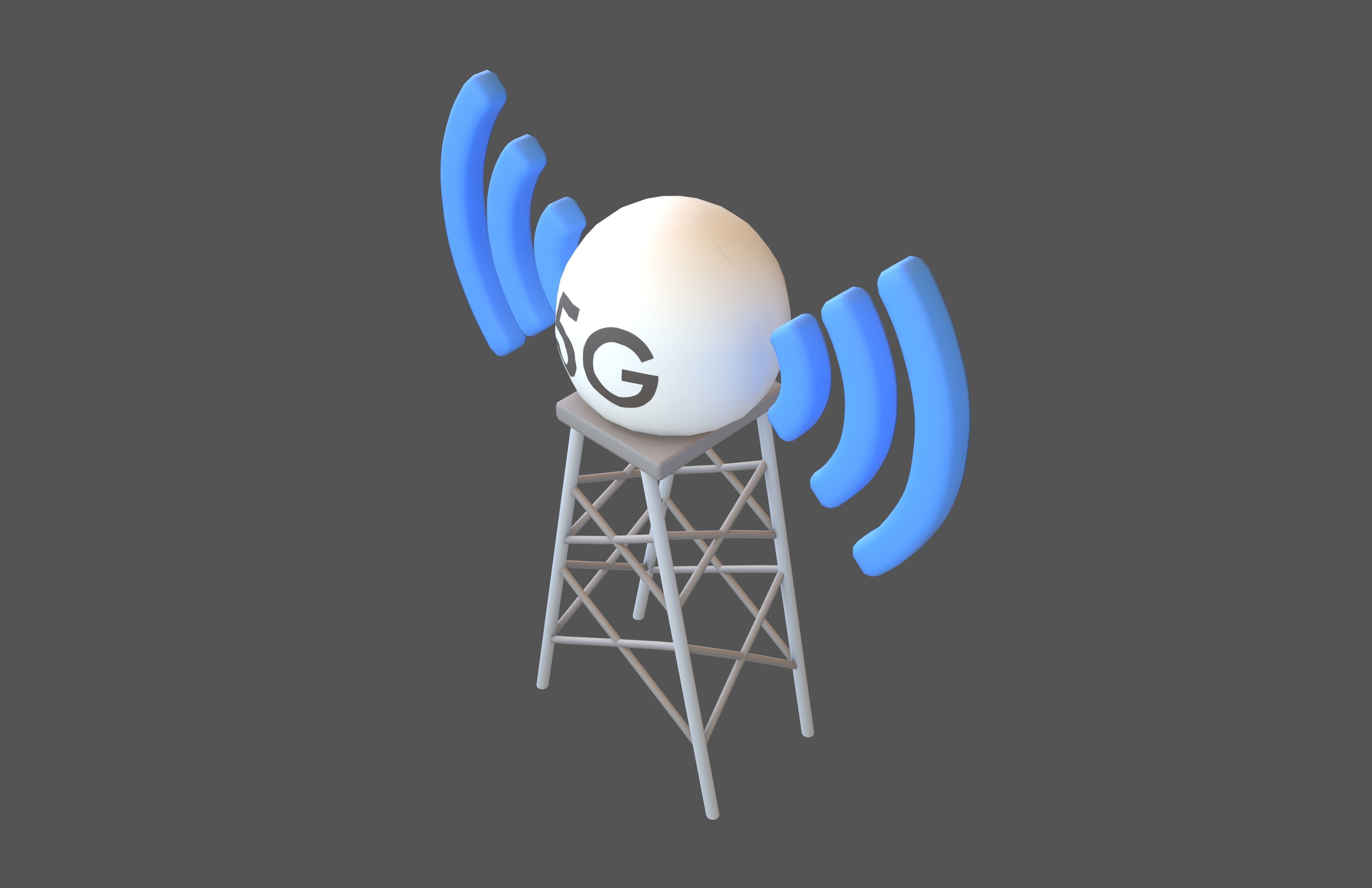 3D model Signal Tower 5G Icon v1 001 VR / AR / low-poly | CGTrader
