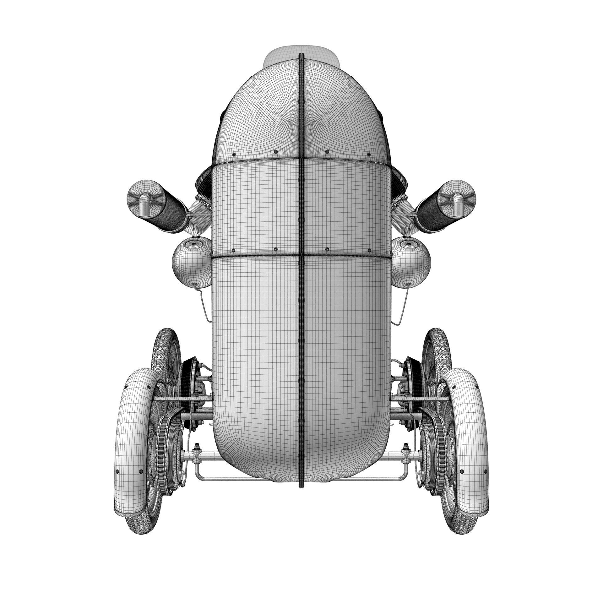 Steampunk Race Car 3D model | CGTrader