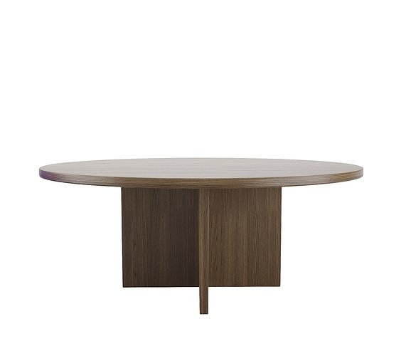 WYETH SPLIT BAMBOO ROUND DINING TABLE 3D model | CGTrader