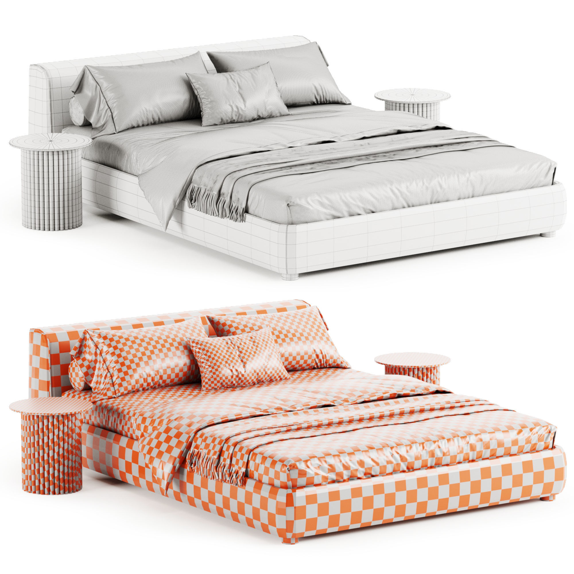 Sava bed by Como Casa 3D model | CGTrader