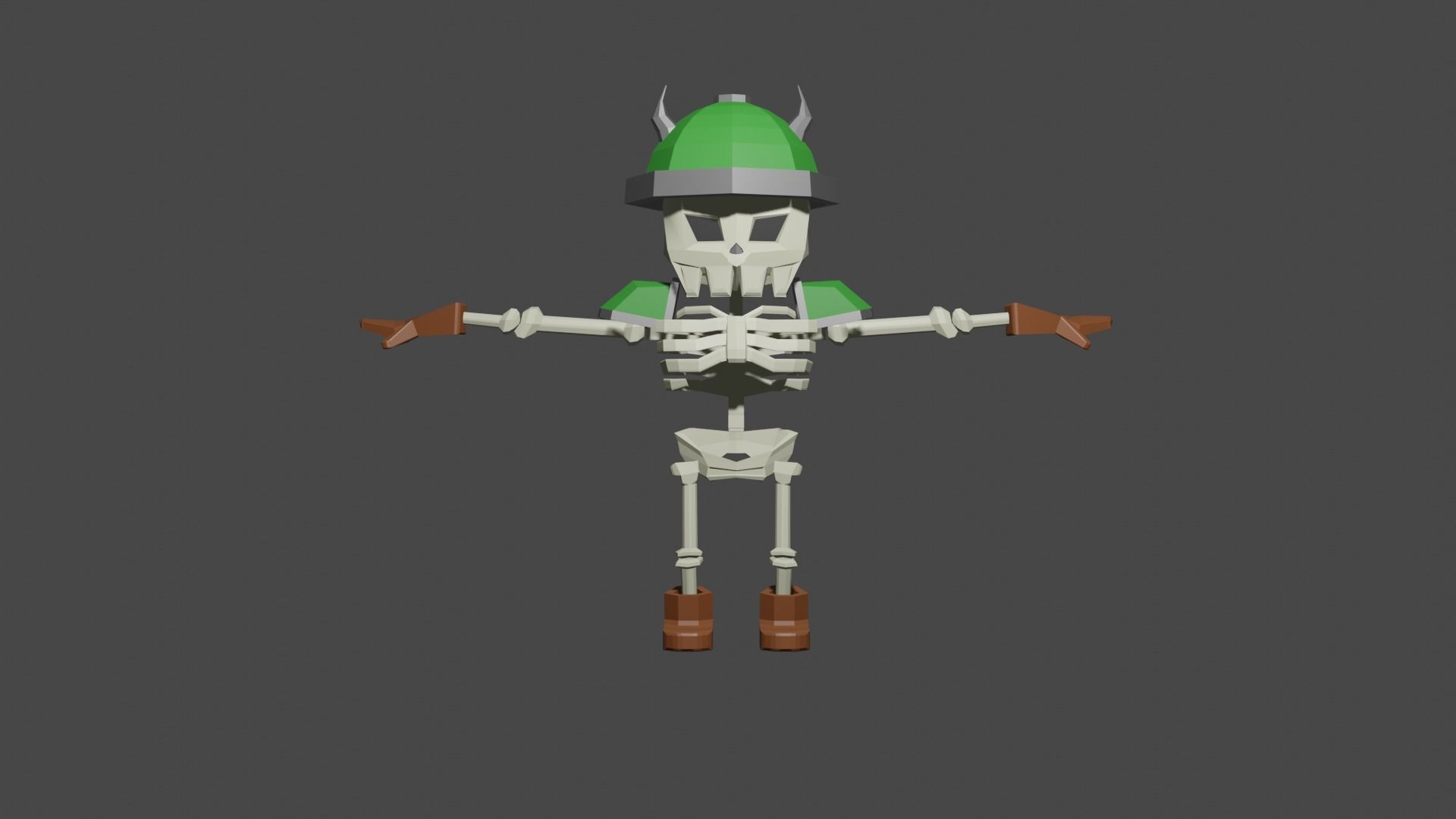 3D model Low Poly Skeleton Warrior-Rigged and Sword VR / AR / low-poly ...