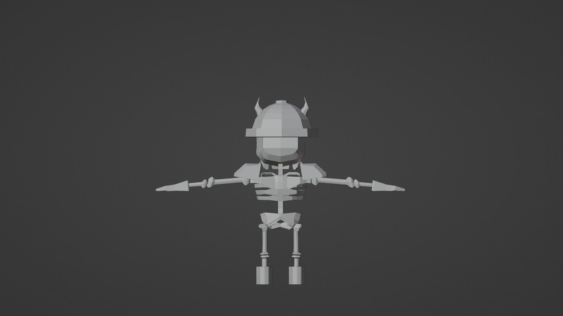 3D model Low Poly Skeleton Warrior-Rigged and Sword VR / AR / low-poly ...