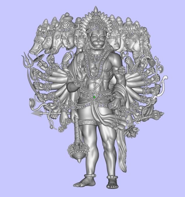 MIGHTY HANUMAN JI - VISHAL ROOP 3D model 3D printable | CGTrader