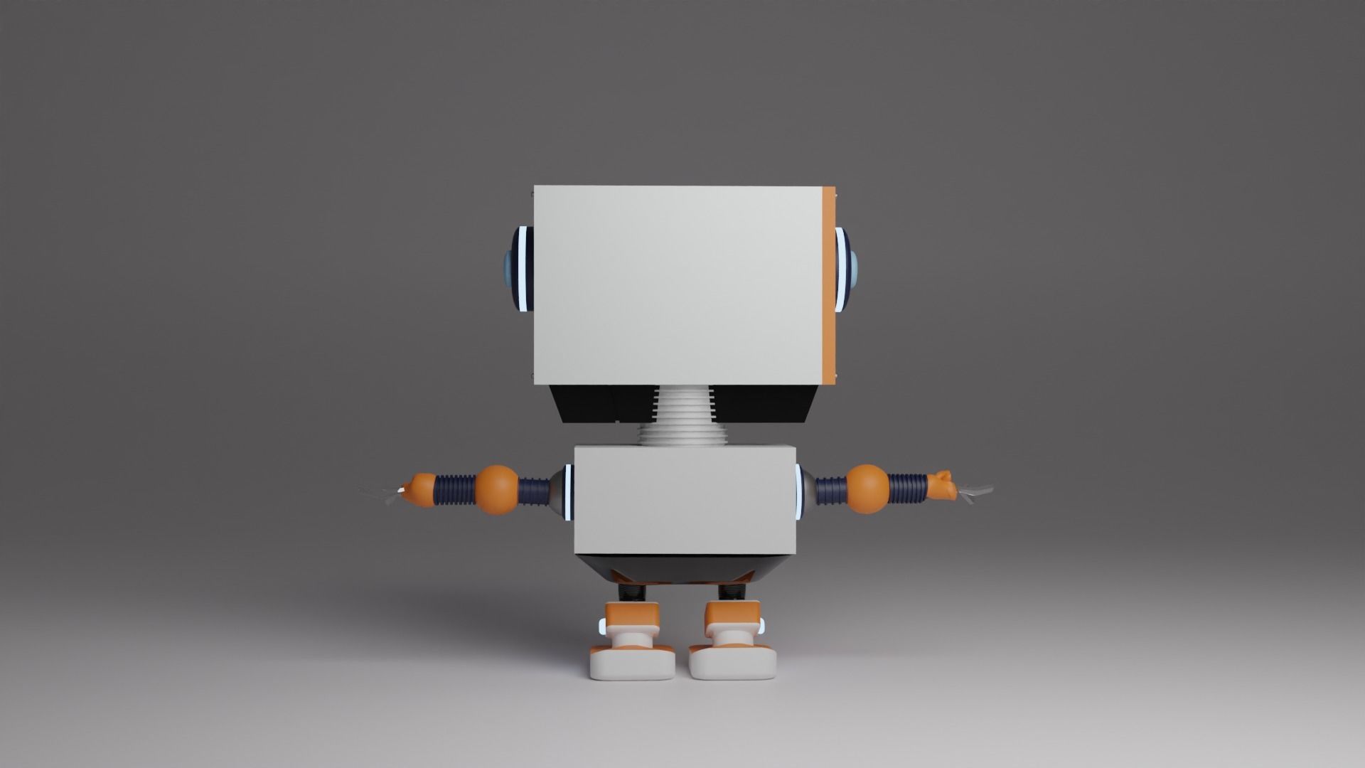 3D model Sci-fi cute 3d robot model rigged and with dance animation VR ...