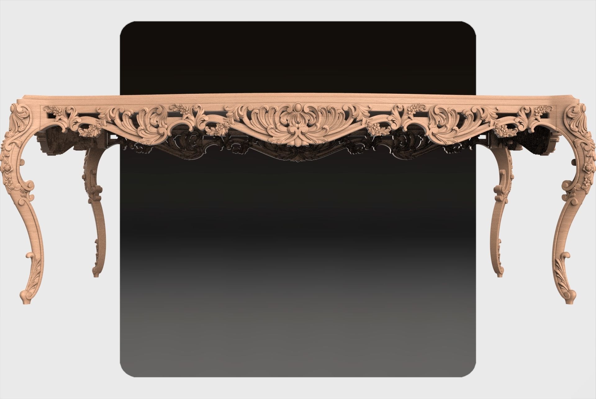 Carved dinner table for CNC 01 3D model | CGTrader