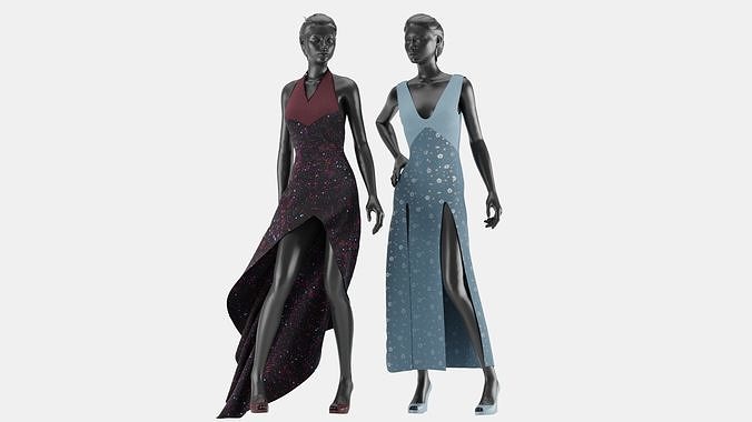 Party Dress For Woman 3D model | CGTrader