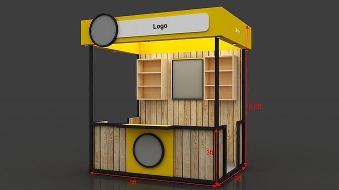 Event Stall Design 3D model | CGTrader